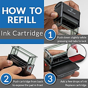 Paid Self Inking Rubber Stamp (Red) - Medium