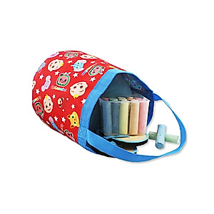 CoComelon Collapsible Nylon Basket Bucket Tote Bag (Red, One Size)