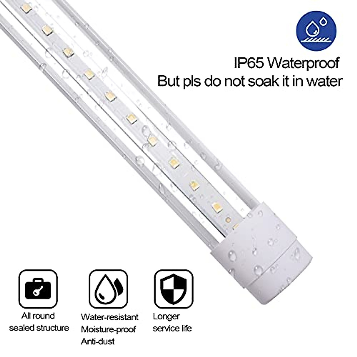 JCBritw Desktop LED Grow Light Bar T8 2ft Plant Growing Lamp on Stand for Indoor Plants White Full Spectrum Adjustable Tabletop Plant Light for Seed Starting, Seedlings, Veg, Flower