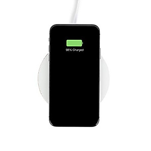 TYLT Puck 10W Wireless Charging Pad (White), Qi-Certified Wireless Charger for iPhone X, iPhone 8/8 Plus, Samsung 9/S9+/S8/S8+/S7/Note 8 and More