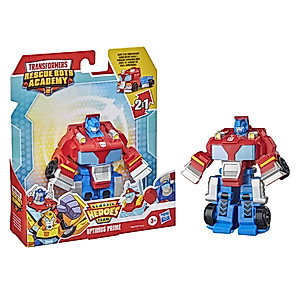 Transformers Playskool Heroes Rescue Bots Academy Classic Heroes Team Optimus Prime Converting Toy, 4.5-Inch Action Figure, Ages 3 and Up
