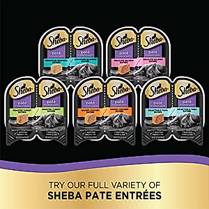 SHEBA PERFECT PORTIONS Paté Adult Wet Cat Food Trays (24 Count, 48 Servings), Savory Chicken Entrée, Easy Peel Twin-Pack Trays