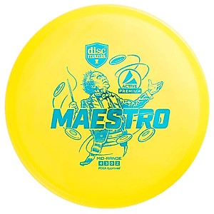 Discmania Active Premium Maestro Disc Golf Mid-Range Driver, Low-Profile Beaded Mid-Range Driver (Colors May Vary) - 165-176g