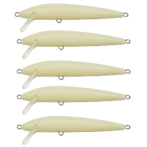 5PCS Unpainted Lure Blanks 27.17g 17.6cm with 8mm Free Fishing Eye Crankbait Baits Simulation Blank Body Clear Hard Baits Trout Salmon Minnow Lure Popper Lures Topwater Freshwater 8mm 193