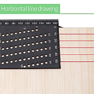 Aluminum Alloy Woodworking Square Size Measure Ruler, 3D Mitre Angle Measuring Template Tool, 45 90 Degree Carpenter's Layout Ruler Gauge Woodworking Accessories Gifts for Men Dad Father Husband