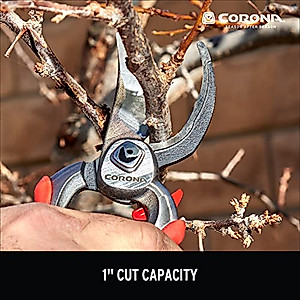 Corona BP 7100D Forged DualCUT Bypass Hand Pruner, 1-Inch Cut, Steel
