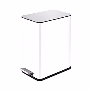 QUALIAZERO Trashcan, 10L / 2.6 GAL, White