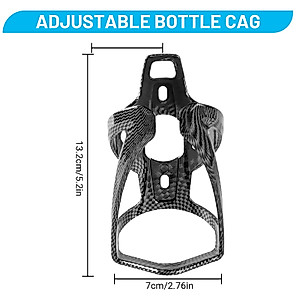 LABBYWAY Carbon Fibre Bike Water Bottle Cage, Durable Ultralight Water Drink Holder Rack, Lightweight PC Water Bottle Holder for Bicycle, Cycling Bottle Holder Cages for MTB, Road Bike, Mountain Bikes