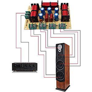 Audio Frequency Divider 2PCS 4 Way Speaker Treble Alto Frequency Divider Home Theater HiFi Stereo Circuit Stereo Audio Crossover Filte-rs
