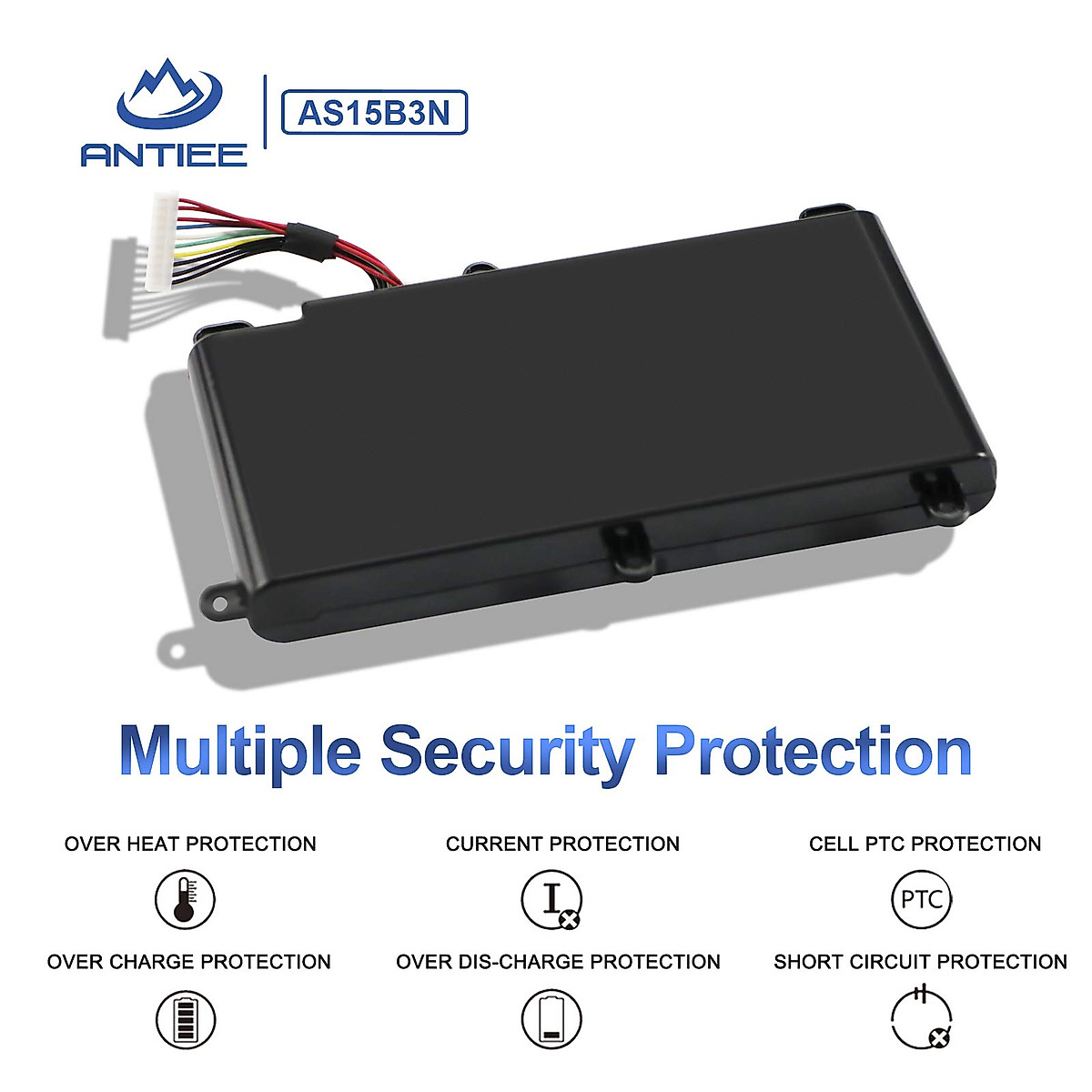 ANTIEE AS15B3N Laptop Battery for Acer Predator 15 G9-591 G9-591G G9-592 G9-592G G9-593 Predator 17 G5-793 G9-791 G9-791G G9-792 G9-792G G9-793 Predator 17X GX-791 GX-792 21X GX21-71 G9000 4ICR19/66-2