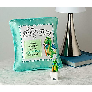 Lillian Rose, Green, 7.75 by 7.5 Dragon Tooth Fairy Pillow