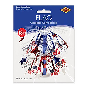 Beistle USA Flag Cascade Centerpiece, One Size, Red/White/Blue