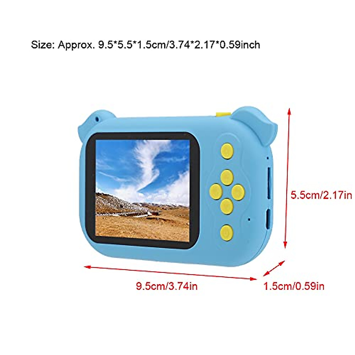 Tgoon Portable Children Digital Camera, Support Photography Memory Card 2.4 Inch LCD Video Recorder ABS
