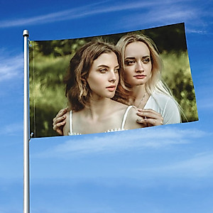 Custom Flag 3x5 Ft Customized Flags Banners - Personalize Print Your Own Logo/Design/Words/Text - Vivid Color, Canvas Header and Double Stitched - Brass Grommets - Single Sided