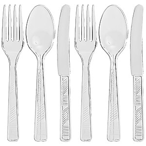 Party Dimensions 300 Count Cutlery Combo Box, Clear, Combo Box, Clear 300 Count