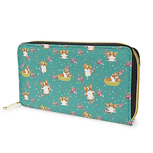 Mumeson Cute Corgi Coin Purse Small Wallet for Women, Durable Coin Wallet Zipper Closure Fashion Wallet Holder