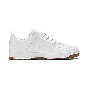 Puma Men's Rebound Layup Low Speckle Sneaker, Puma White White, 10.5