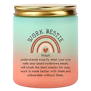 SOGLIM Work Bestie Definition Candle, Work Bestie Candle - Coworker Birthday, Bestie Gifts, Friends Birthday, Work Friend Gift, Birthday Gift for Coworker Friend - Employee Appreciation Gifts