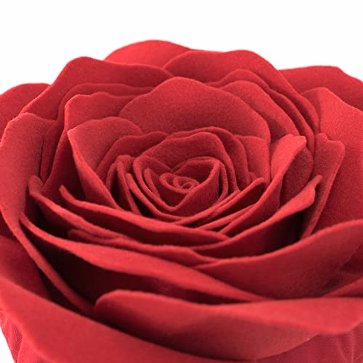 JWH 3D Flower Throw Pillow Cover Aesthetic Decorative Rose Floral Accent Pillow Case Round Cushion Handmade Pillowcase Couch Bed Living Room Chair Bedroom with Insert 14 Inch Red