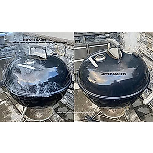 FireBlack 125 Black Nomex Self Stick Replacement for Big Green Egg Gasket High Temp w/LavaLock LG XL