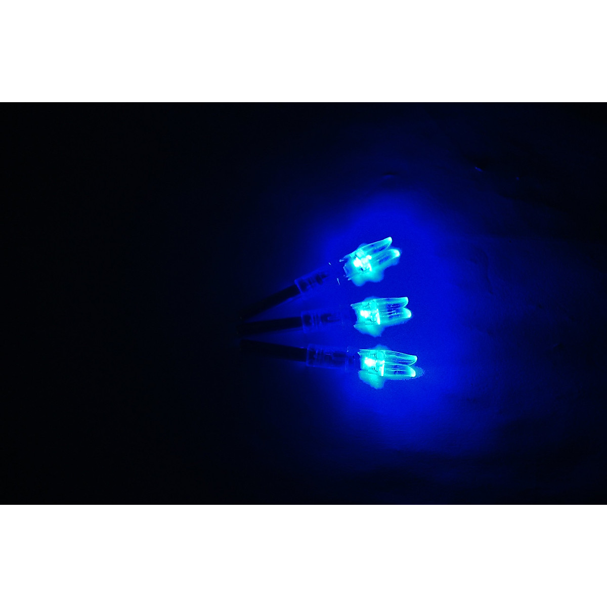 JIEXI HWYP Automatically Luminous Nocks for Inner Diameter 6.2 mm Gold Tip Arrows S Size Pack of 6 (Blue)