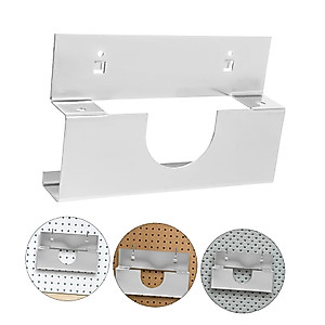 IWOWHERO Hook Hole Board Grinder Peg Board Rack Cutting Machine Holder Metal Protector Sanding Machine Holder Woodworking Tools Accessory Grinding Machine Holder Pegboard Hook Iron Silver