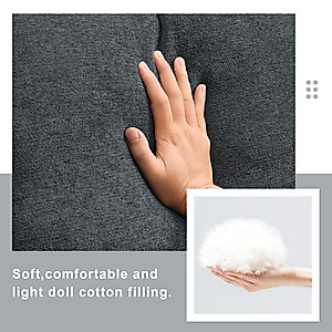 Ucloveria Chenille Modular Sectional, U Shaped Couch with Adjustable Armrests and Backrests,6 Reversible Sofa Bed with Storage Seats for Living Room, Apartment,Grey, Grey-109