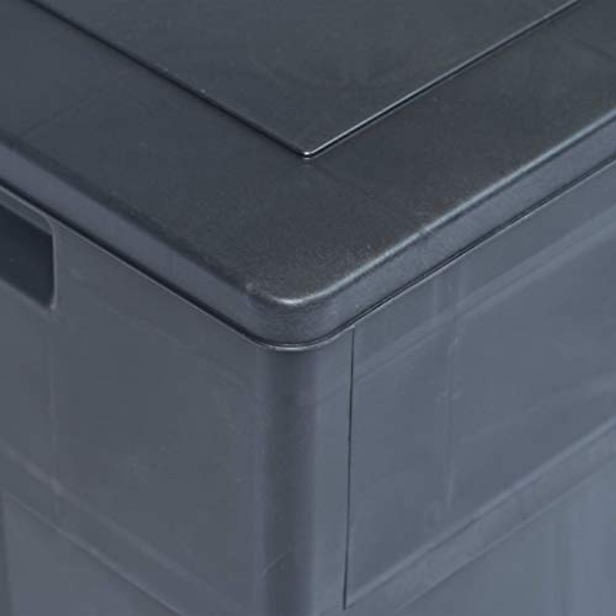 GOLINPEILO Patio Storage Box 84.5 gal Black Patio Garden Outdoor Storage Container for Toys, Furniture Deck box (Weight:18.34 lbs)