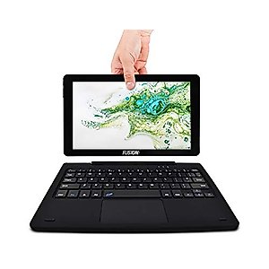 Fusion5 10.1" 2in1 Google Certified Android Laptop Tablet PC - (Powerful Processor, Android 10 Q, 3GB RAM, 32GB Storage, Dual Cameras, HD IPS, Type C, Bluetooth Tablet PC with Docking Keyboard)