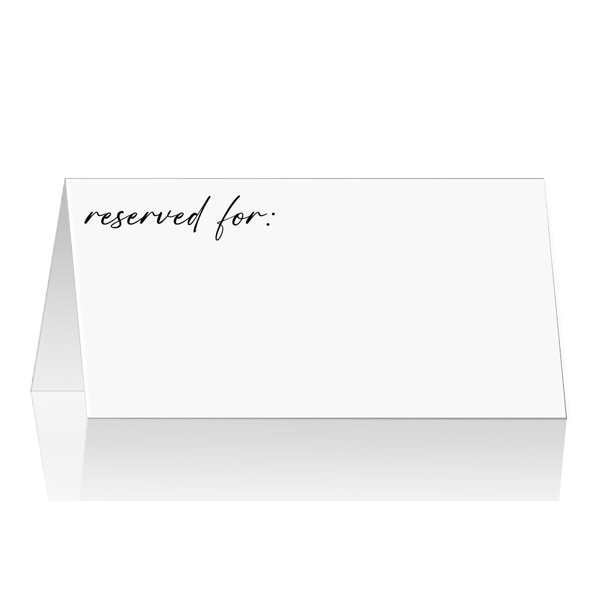 RokAPary Modern Minimalist Tented Table Place Cards, for Wedding, Bridal Shower, Bachelorette or Engagement Party, Dinner Parties, Banquets, Easy Folding, 2"x3.5" Pack of 50 Cards, Made in USA