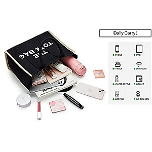 The Tote Bag For Women,Womens Tote Bags with zipper,Canvas Tote Purse Can shoulder/crossbody,Handbag