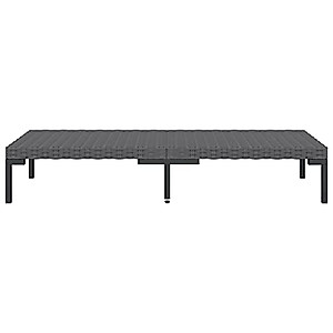 WHOPBXGAD 5 Piece Patio Lounge Set Rattan Chair,Gardens Patio Furniture,Oak Patio Furniture Set,Sui for Gardens, lawns, terraces, poolsides, patios,with s Poly Rattan Dark Gray