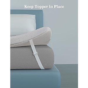 Ferlizer Waterproof 3" [Twin] Mattress Topper Cover Ultra Soft & Corner Straps, CertiPUR-US Certified