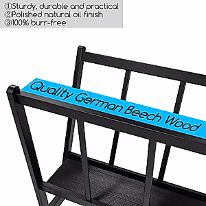 MEEDEN Art Display Print Rack: Artist Storage Rack with Castors for Canvas Organizer - Beech Wood Large Drying Racks for Prints Artworks Panels Posters Stand Art Shows & Galleries - Black