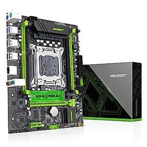 MACHINIST X79 Server Motherboard, Intel 3th Gen LGA 2011 Computer PC Motherboards (Micro ATX, PCIe 3.0, NVME/SATA M.2, 4 Channel DDR3, USB 3.0, SATA 6Gbps) for Intel Xeon E5 V1/V2, Core i7 Processor