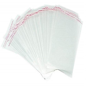 100ct 5x7 Clear Resealable Plastic Bags Self Adhesive Sealing OPP Cello/Cellophane Bags for Bakery Cookies Candy Treats Decorative Wrappers, Fits 5'' x 7'' Prints Photos Cards Envelopes