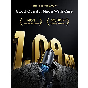 Car Charger, AINOPE Smallest 4.8A All Metal USB Car Charger Fast Charge Car Charger Adapter Flush Fit Compatible with iPhone 14 Pro Max/13/12/11/x/6s, iPad Air 2/Mini 3, Samsung Note 9/S10/S9/S8-Black