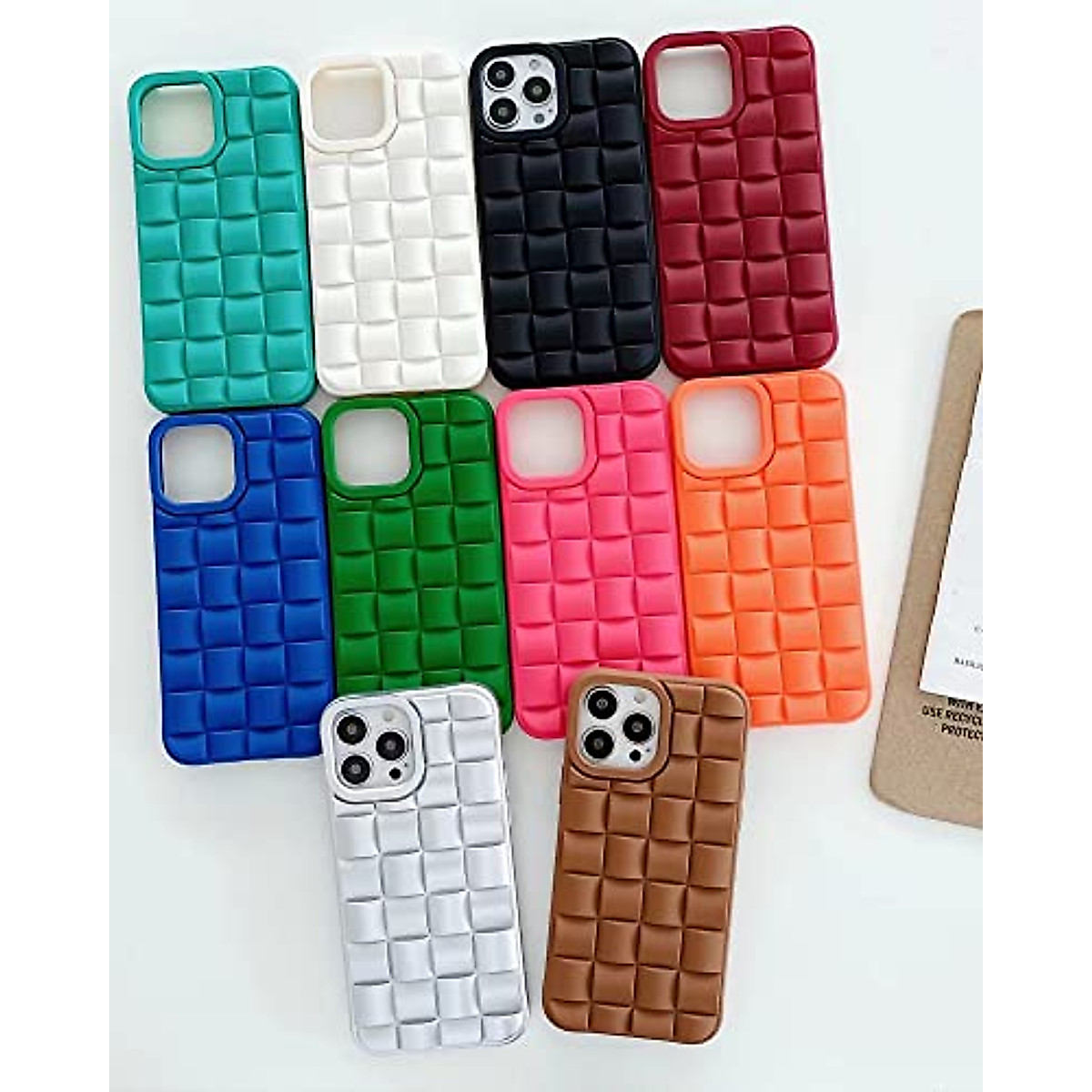 Ginkgonut Compatible with iPhone 14 Pro Case for Women/Girls, Cute 3D Laid Desgin Soft Silicone Shockproof Raised Bumper Corners Case for iPhone 14 Pro（Silver）