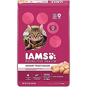 IAMS Proactive Health Adult Urinary Tract Healthy Dry Cat Food with Chicken, 22 lb. Bag