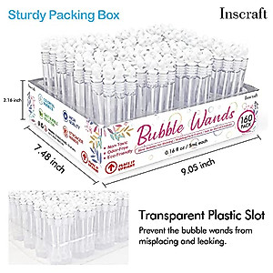 160 Pack Bubble Wands Bulk, Party Favors for Weddings, Valentine's Day, Anniversaries, Celebrations, Graduation, Birthday, Summer Toys Gift for Kids Toddler Adults by Inscraft