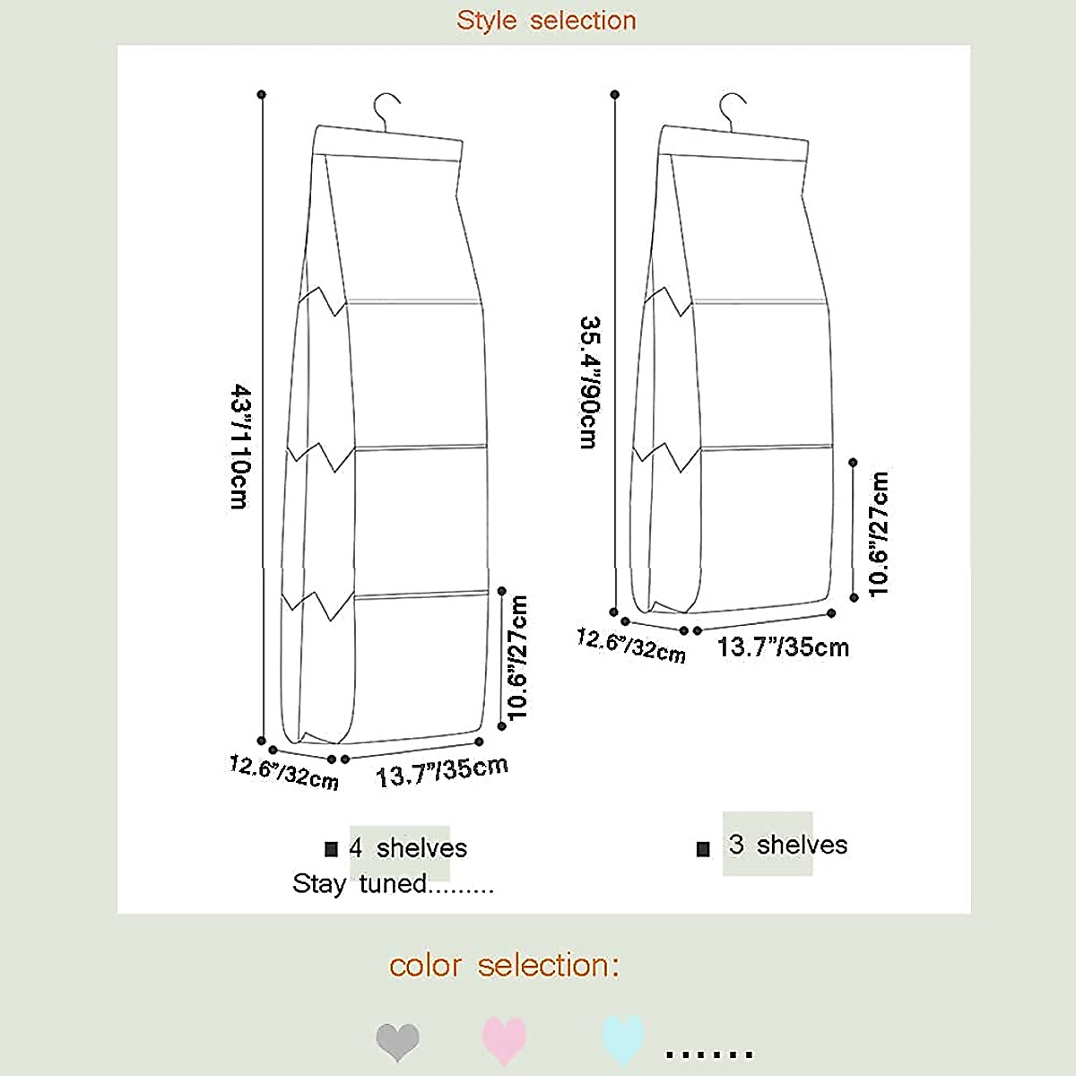 ZHAOYAN Hanging Purse Organizer Multi-Purpose Handbag Storage Bag Dustproof Washable Closet Organization Bag Double-Side 6 Pockets, White