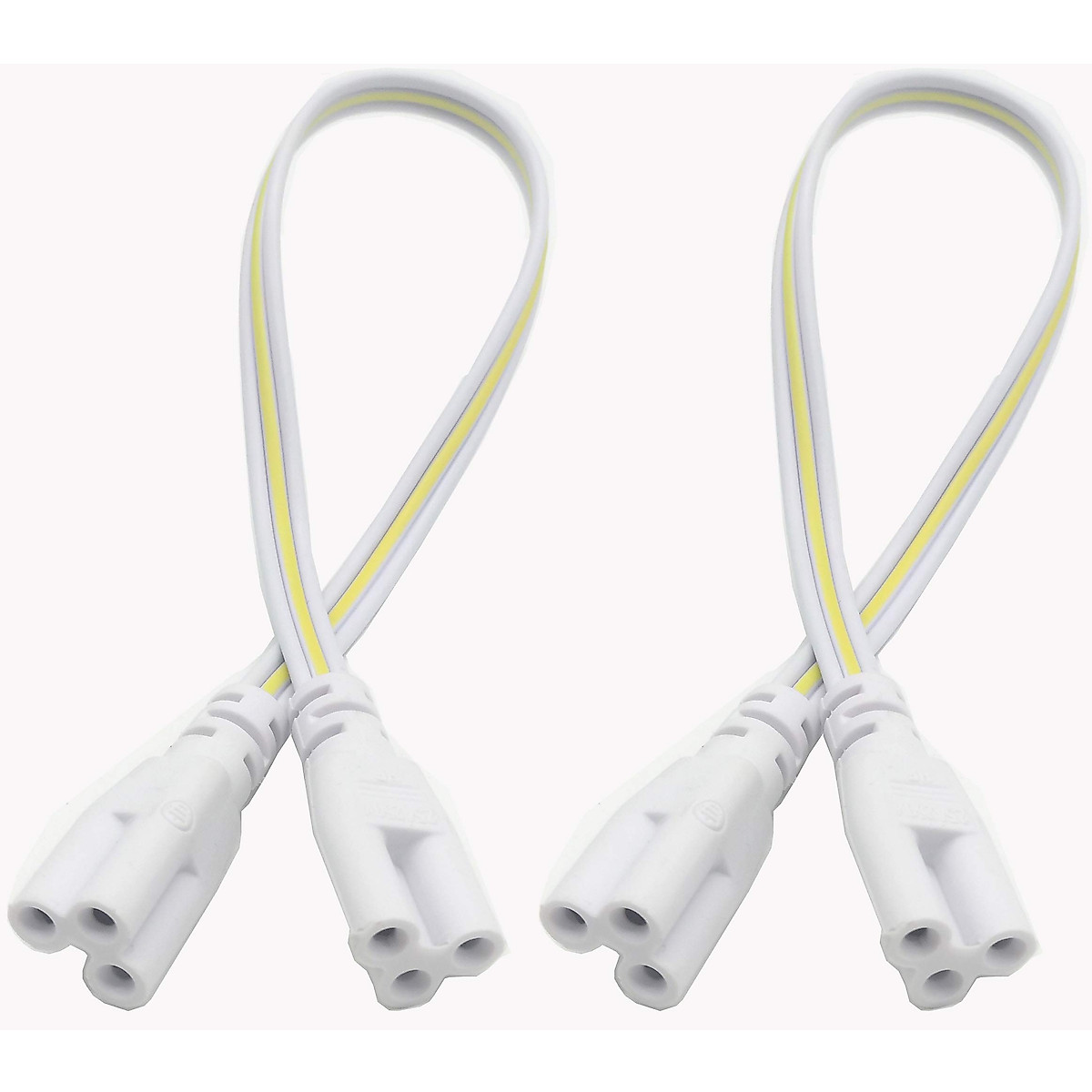 Traovien T5 T8 LED Lamp Connecting Wire Ceiling Lights Daylight LED Integrated Tube Cable Linkable Cords for LED Tube Lamp Holder Socket Fittings with Cables (30cm 2-Pack 3Pin F/F)