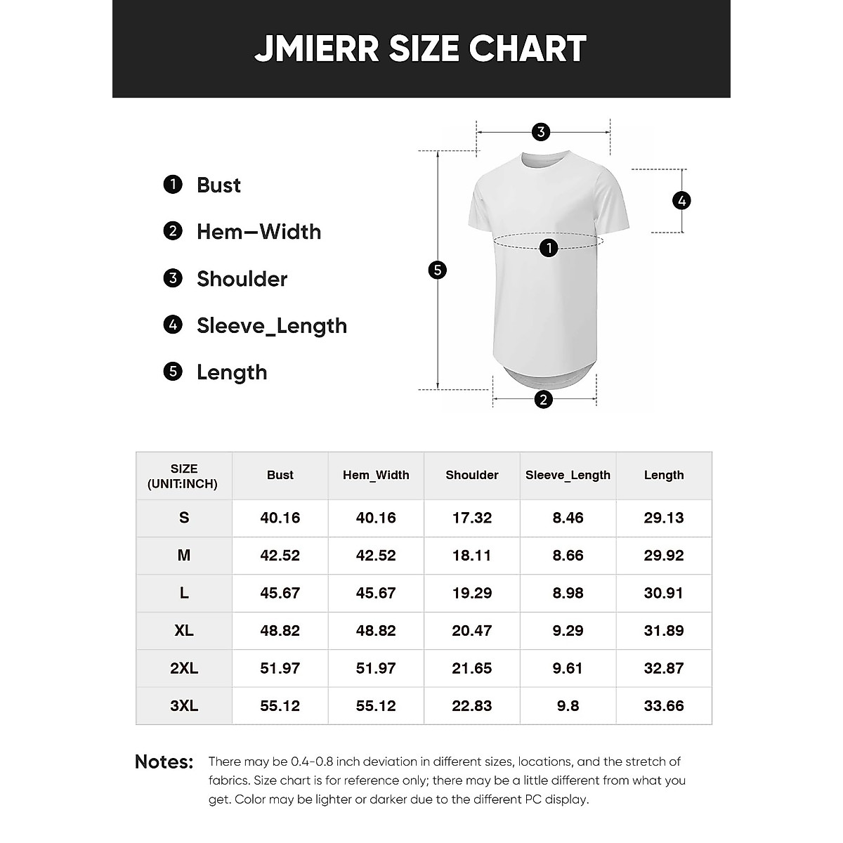 JMIERR Men's 3 Pack Cotton Hipster Hip Hop Longline Crewneck T-Shirt, Short Sleeve Gym Workout Athletic T Shirts for Men Pack,XL, Black/Dark Grey/Khaki