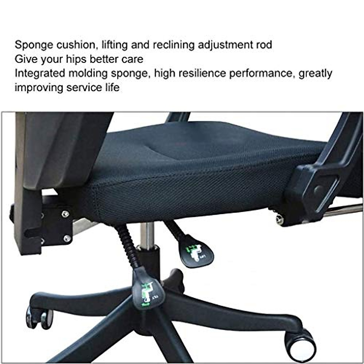 HALOU Ergonomic Office Chair, Reclining Office Chair with Lock Function and Lumbar Support, Executive Office Chair with Headrest