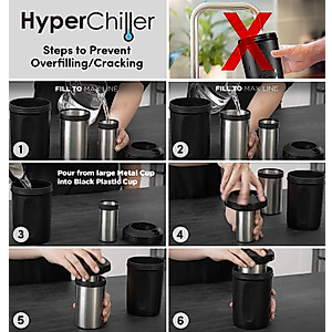 HyperChiller HC2W Patented Iced Coffee/Beverage Cooler, NEW, IMPROVED,STRONGER AND MORE DURABLE! Ready in One Minute, Reusable for Iced Tea, Wine, Spirits, Alcohol, Juice, 12.5 Oz, White