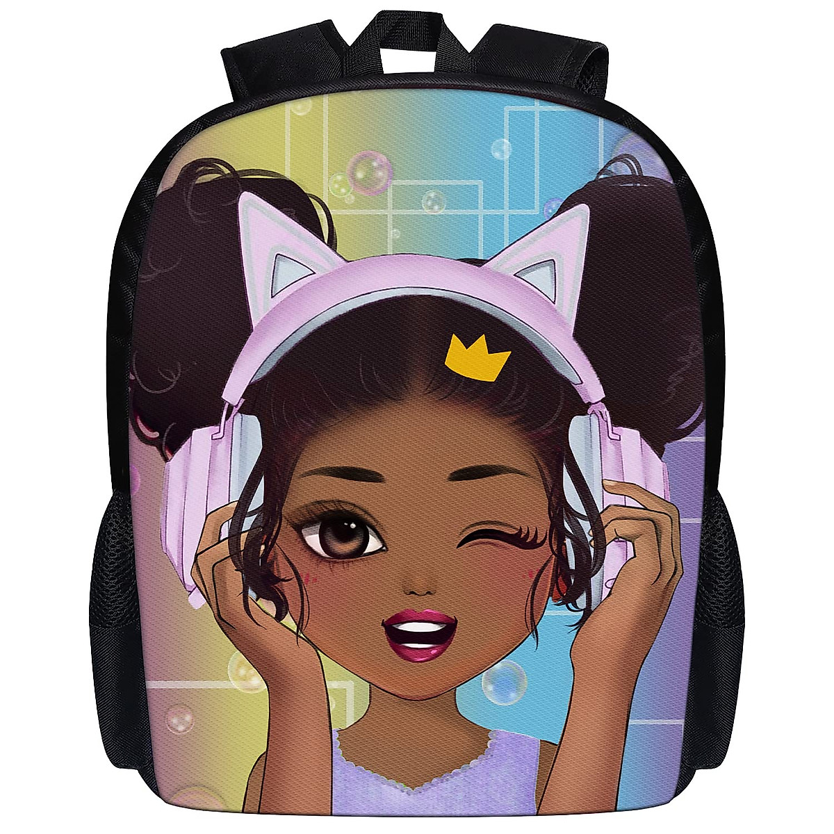 EZYES African American Women School Backpack Black Girl Magic Bookbag For Girls Lightweight Durable