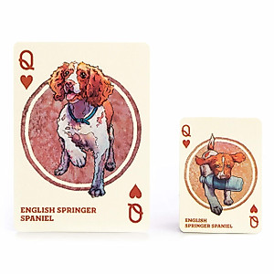 Dogs & Puppies Playing Cards - 100+ Dog & Puppy Illustrations, Two Decks of Assorted Breeds - Pictures of Pets for Animal Lovers - Family Games, Hobbies, & Collections - Cute Pet Themed Collectibles