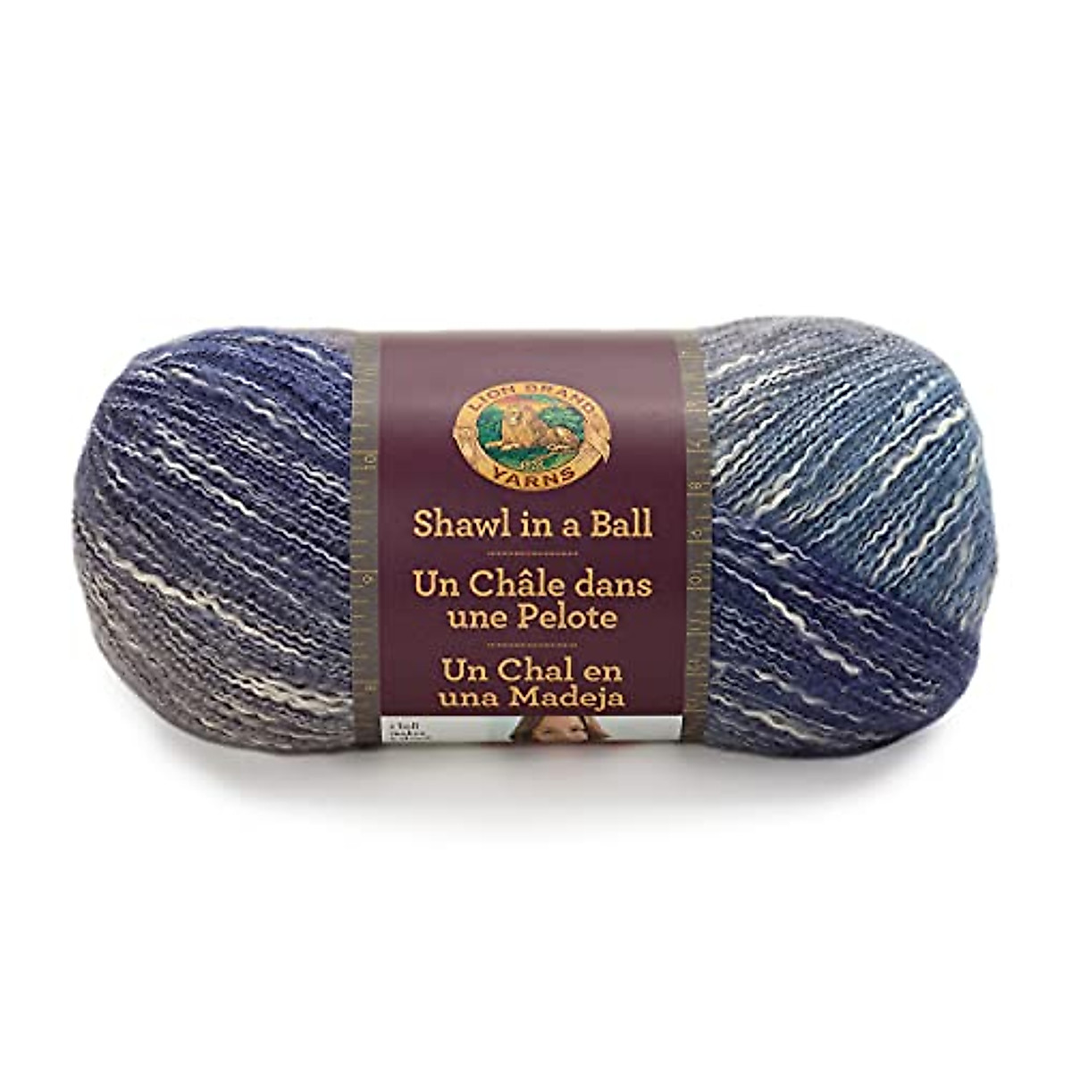 (3 Pack) Lion Brand Yarn Shawl in a Ball Yarn, Soothing Blue