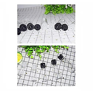 0.5oz Mini Clear Plastic Empty Bottle with Flip Cap Small Travel Bottles Storage Containers Jars for Cosmetic Sample Lotion Shower Gel Emulsion Toiletries - BPA-free - Set of 24