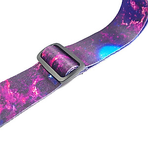 Wolfride Guitar Strap Colorful Guitar Shoulder Strap Purple Cloud Starry Sky Pattern for Acoustic Guitar Electric Guitar Bass
